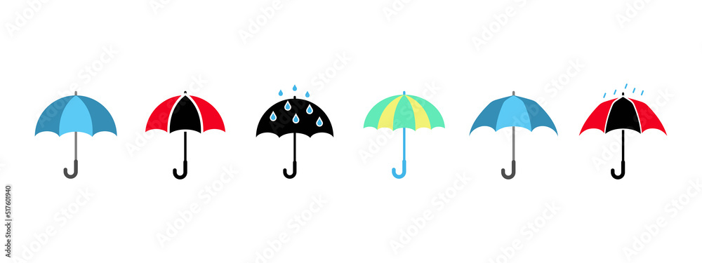 Umbrella icon set design template vector illustration Stock Vector ...