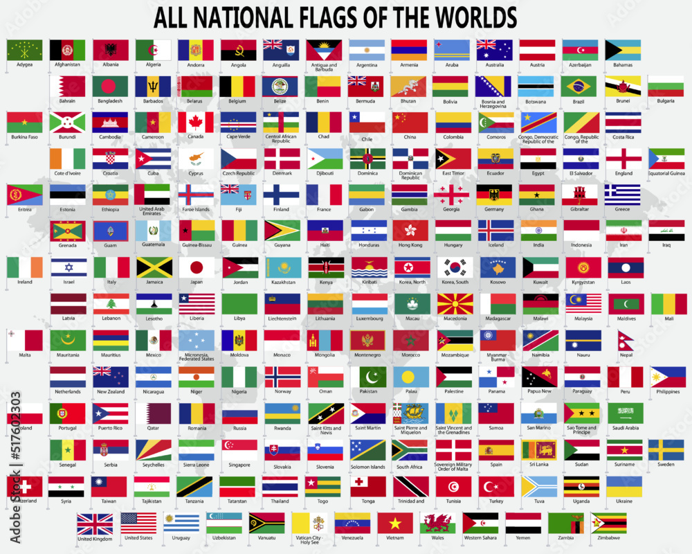 All national flags countries of the world. Stock Vector | Adobe Stock