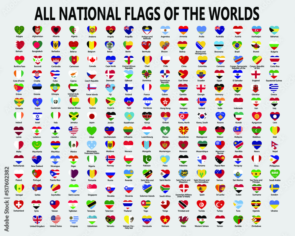 All national flags countries of the world. Stock Vector | Adobe Stock