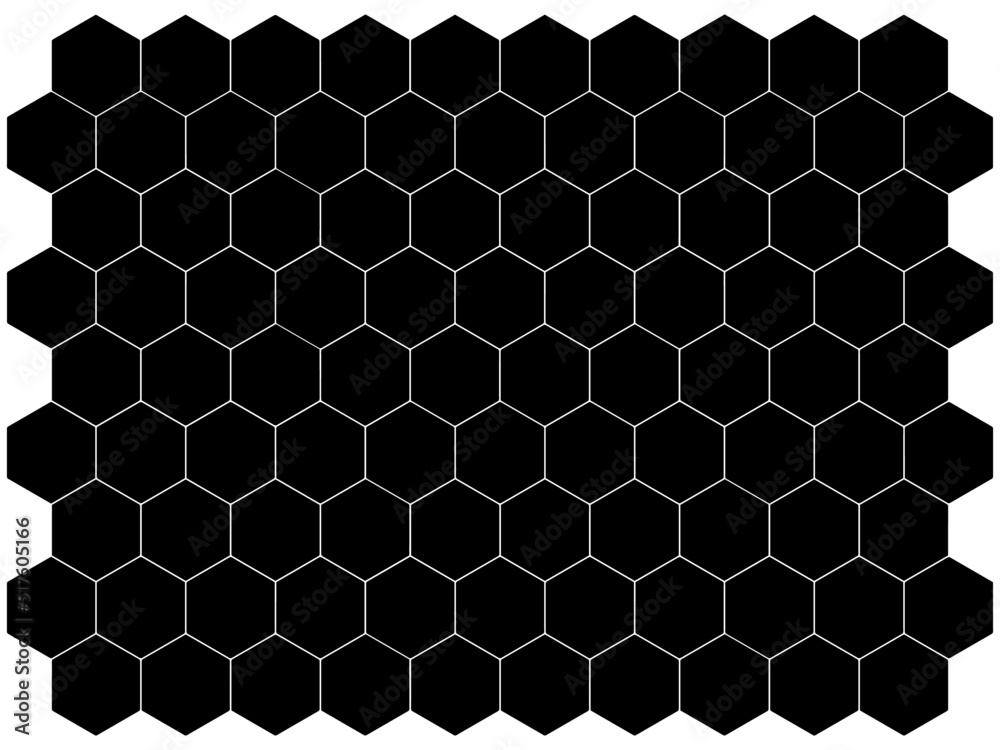 Black hexagon, honeycomb, design elements, shapes, pattern with no ...