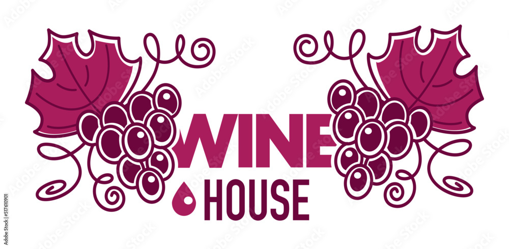 Red and dry wine tasting place to drink wine logos vector set of ...