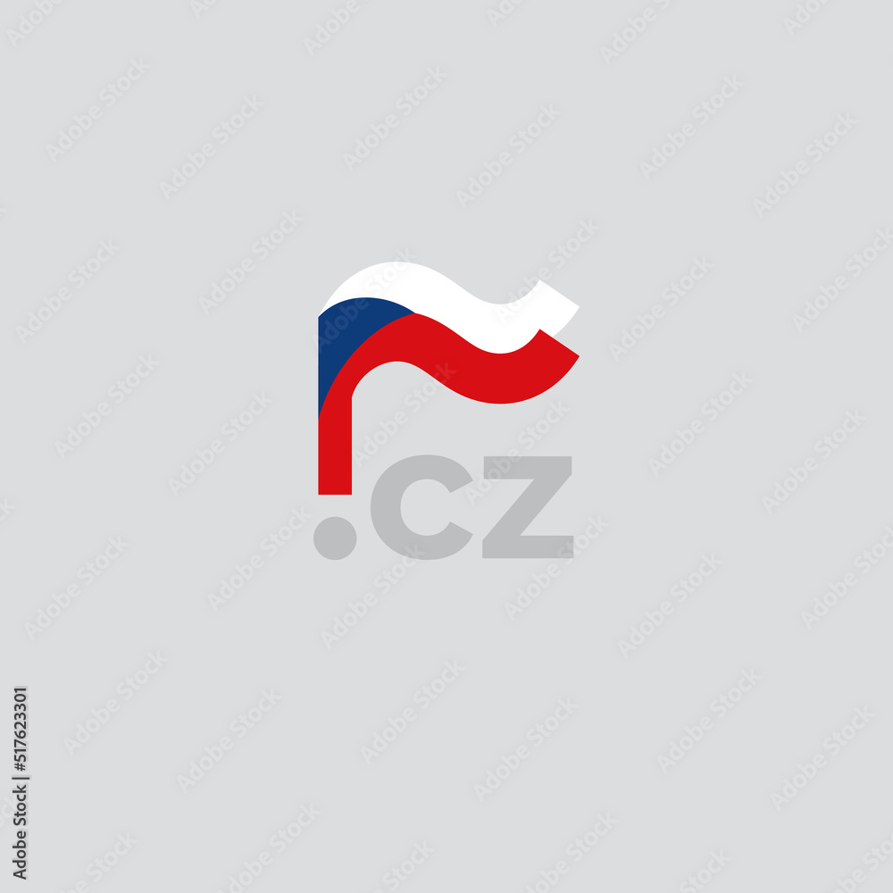 Czech Republic flag icon. Original simple design of the czech republic ...