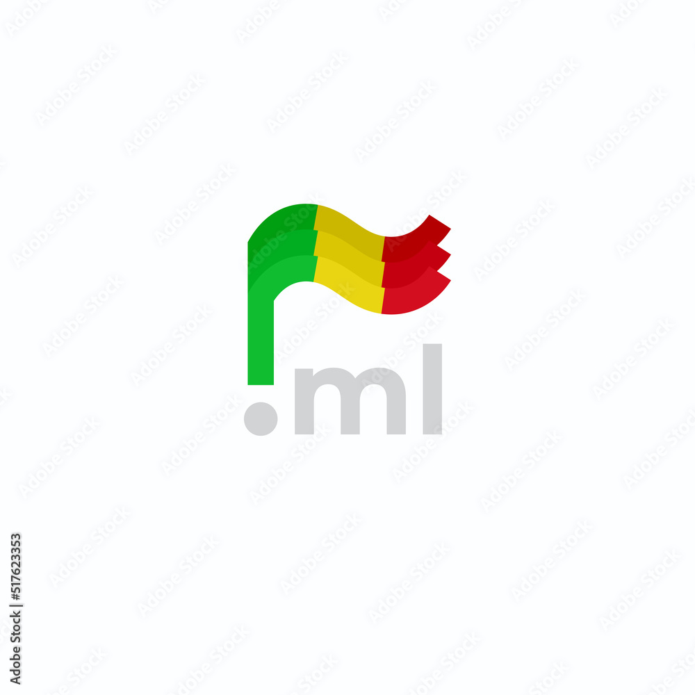 Mali flag icon. Original simple design of the malian flag, map marker ...