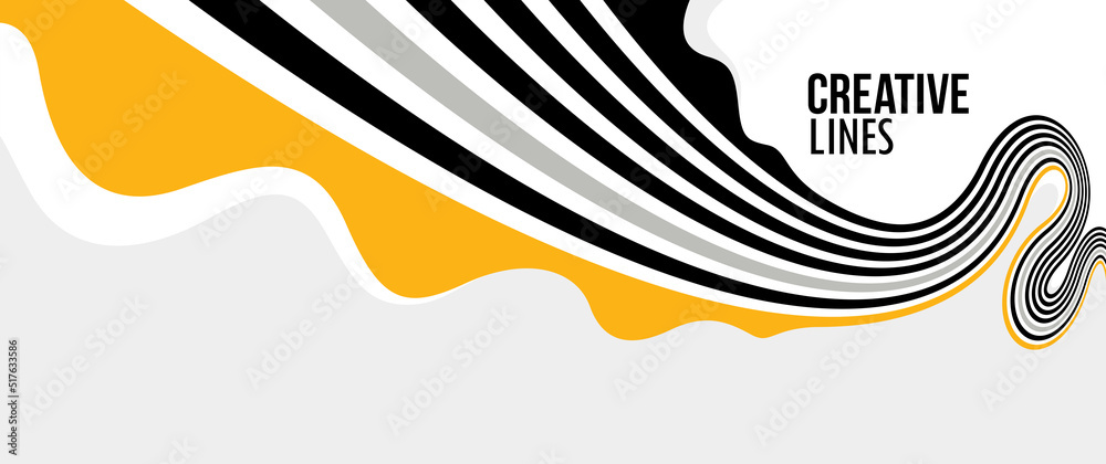 3D lines in motion vector abstract background, creative and dimensional ...