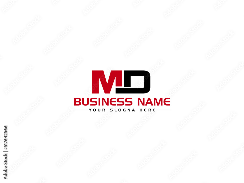 Premium MD Logo Icon, Creative Md dm Logo Letter Vector With Colorful ...