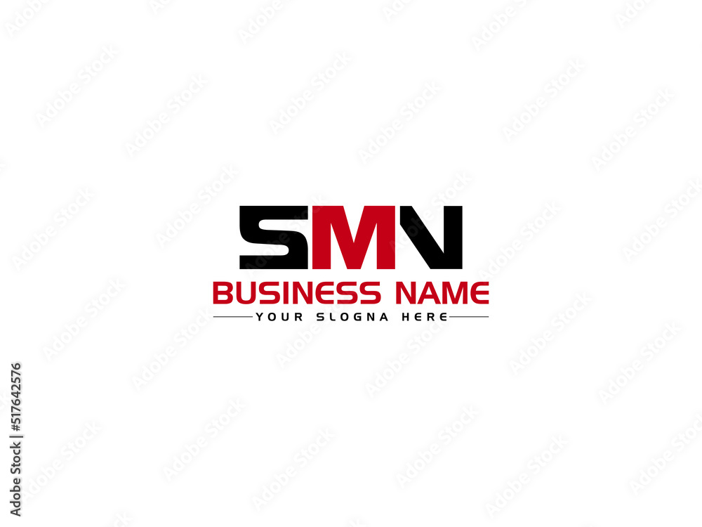 Premium SMN Logo Letter, Creative SM s m n Logo Icon Vector With ...