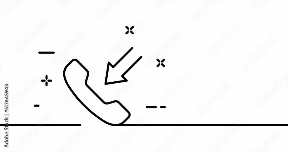 Incoming call. Communication, calling, dial, pick up the phone ...