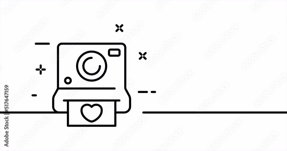 Camera with photo and heart. Lovestory photoshoot, take pictures ...