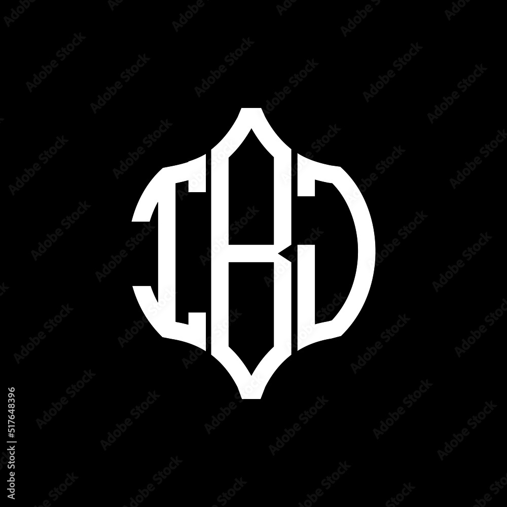 IBJ letter logo. IBJ best black background vector image. IBJ Monogram ...