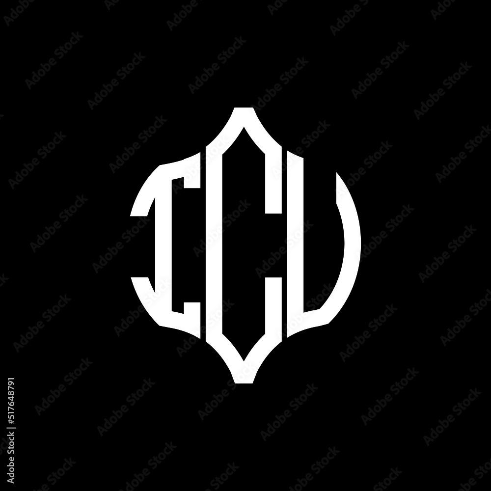 ICV letter logo. ICV best black background vector image. ICV Monogram ...