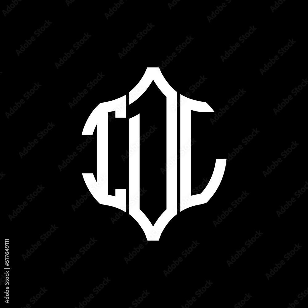 IDL letter logo. IDL best black background vector image. IDL Monogram ...
