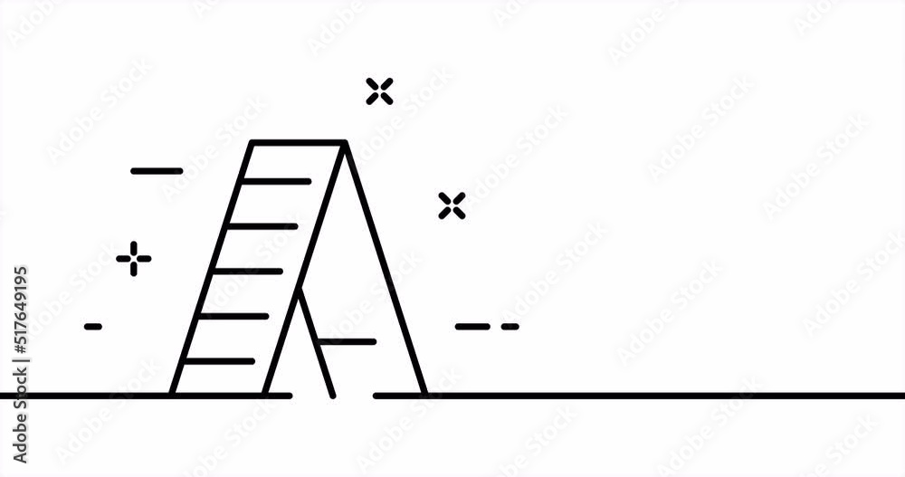 Ladder. Climb up, stairs, steps, height, folding, comfortable in using ...