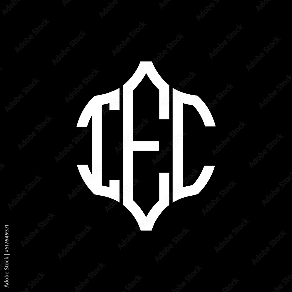 IEC letter logo. IEC best black background vector image. IEC Monogram ...