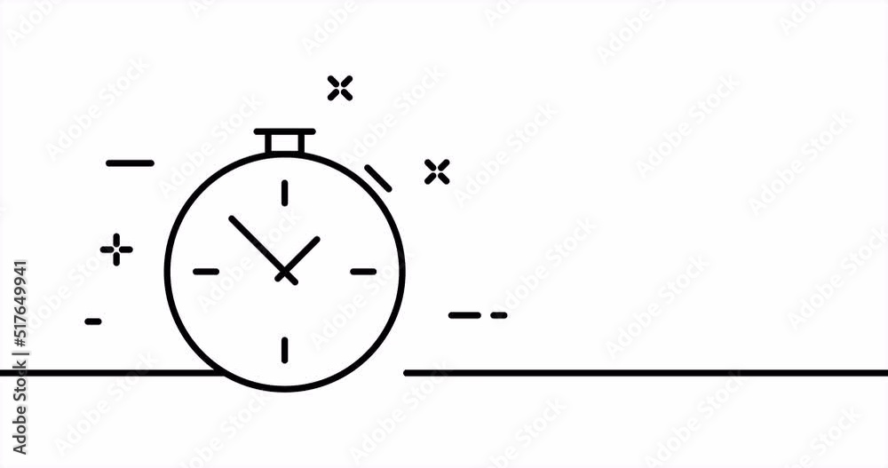 Stopwatch with two hands. Time management, schedule, seconds, table ...