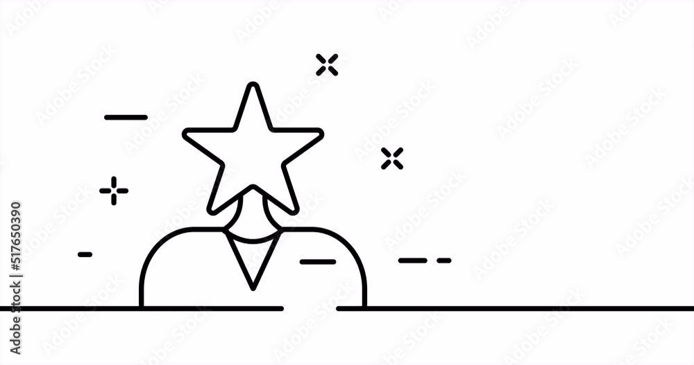 Star on a stand. Reward, achievement, achive the goal, succeed, success ...