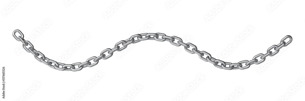 Photo & Art Print 3d render realistic chain in chrome, Ranilson