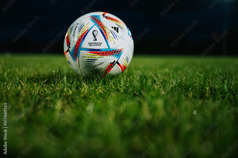 QATAR, DOHA, 18 JULY, 2022: Official Adidas Fifa World Cup Football ...
