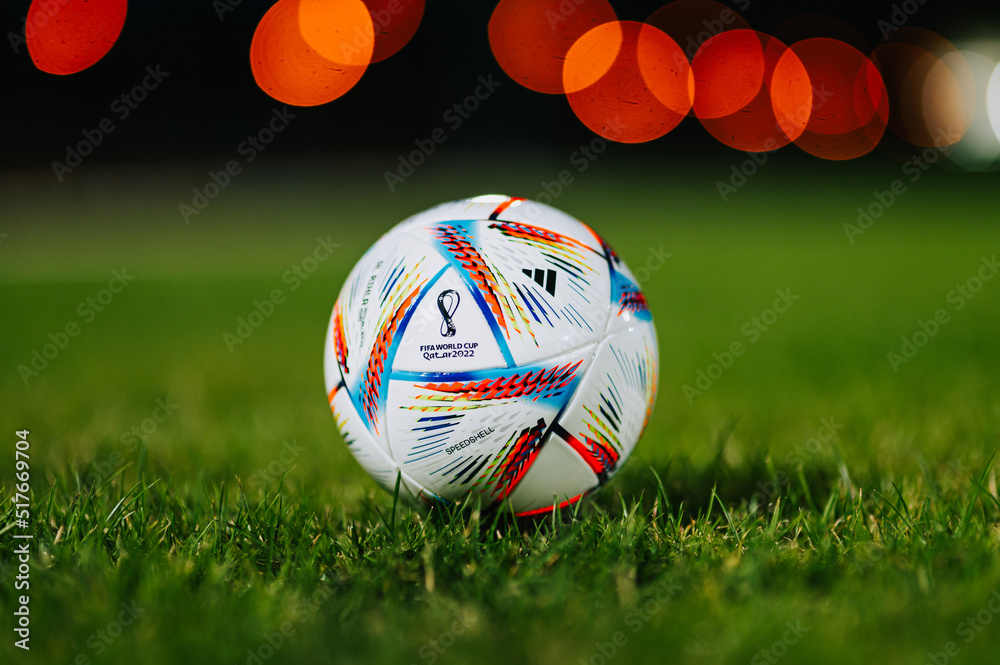 QATAR DOHA 18 JULY 2022 Official Adidas Fifa World Cup Football QATAR DOHA 18 JULY 2022 Official Adidas Fifa World Cup Football