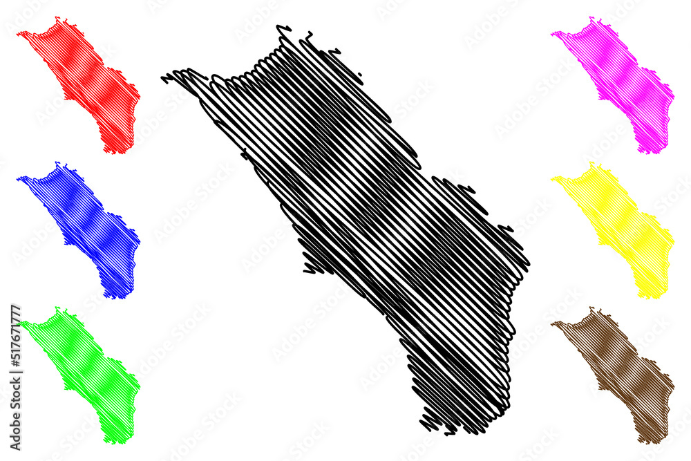 Nias island (Republic of Indonesia, South East Asia) map vector ...