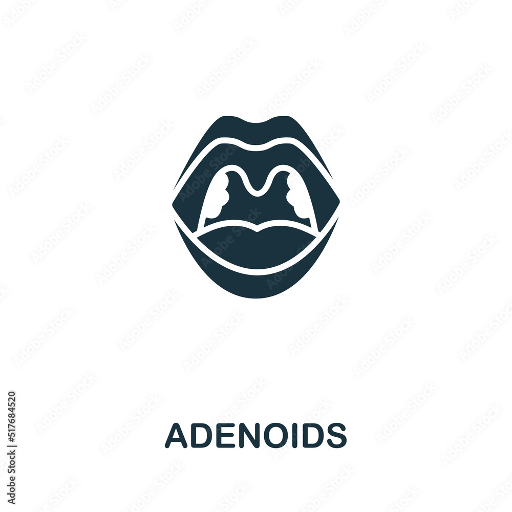 Adenoids icon. Monochrome simple Allergy icon for templates, web design ...