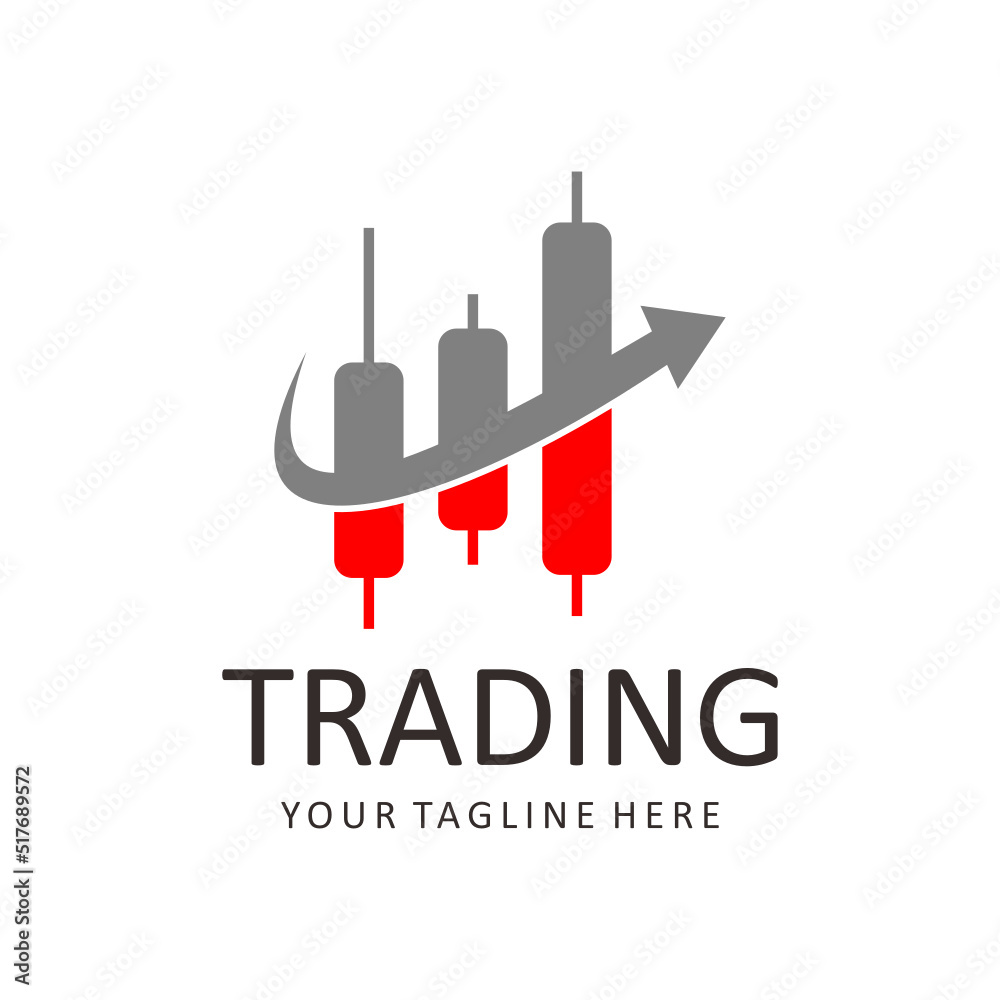 trading candle logo Stock Vector | Adobe Stock