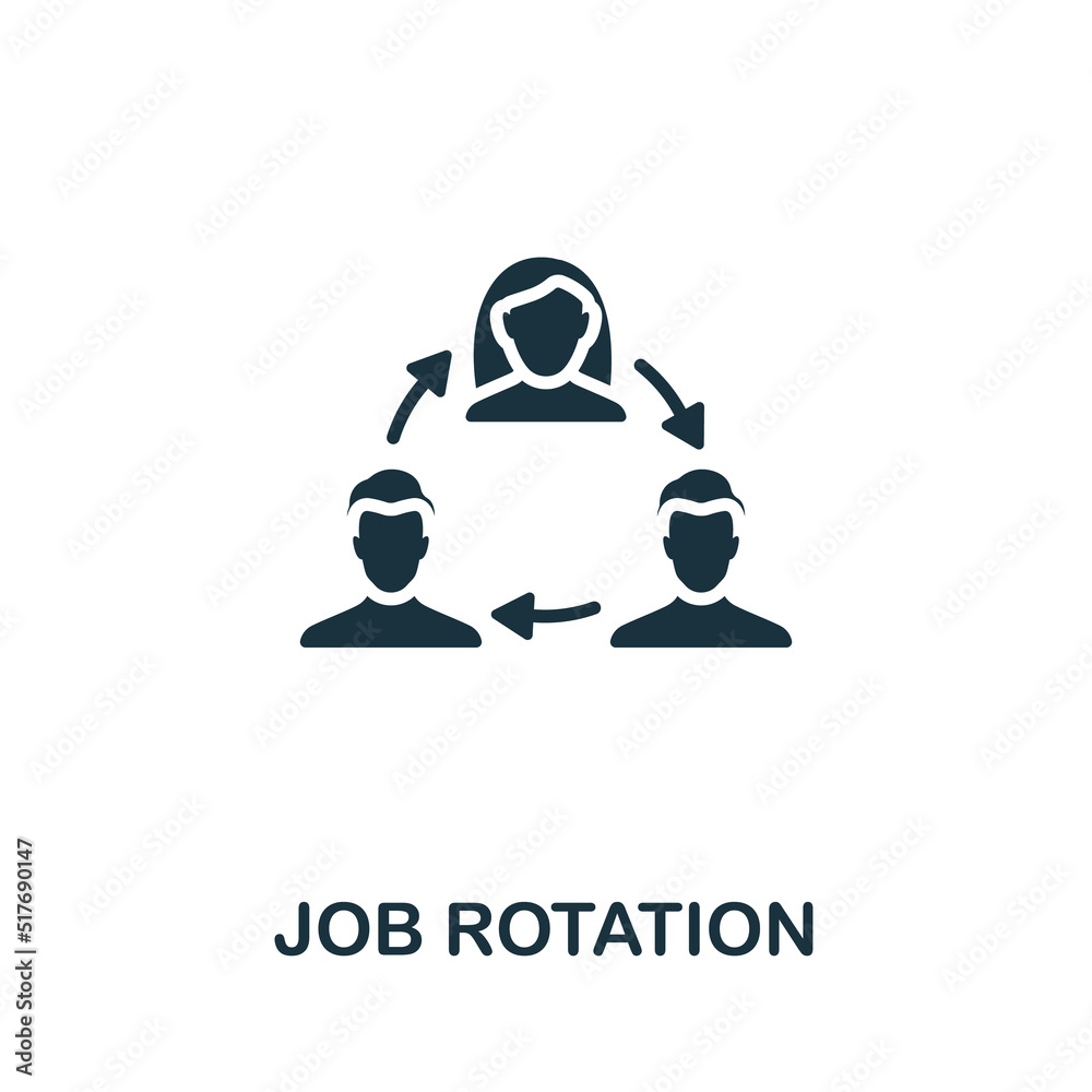 Job Rotation icon. Monochrome simple Business Management icon for ...