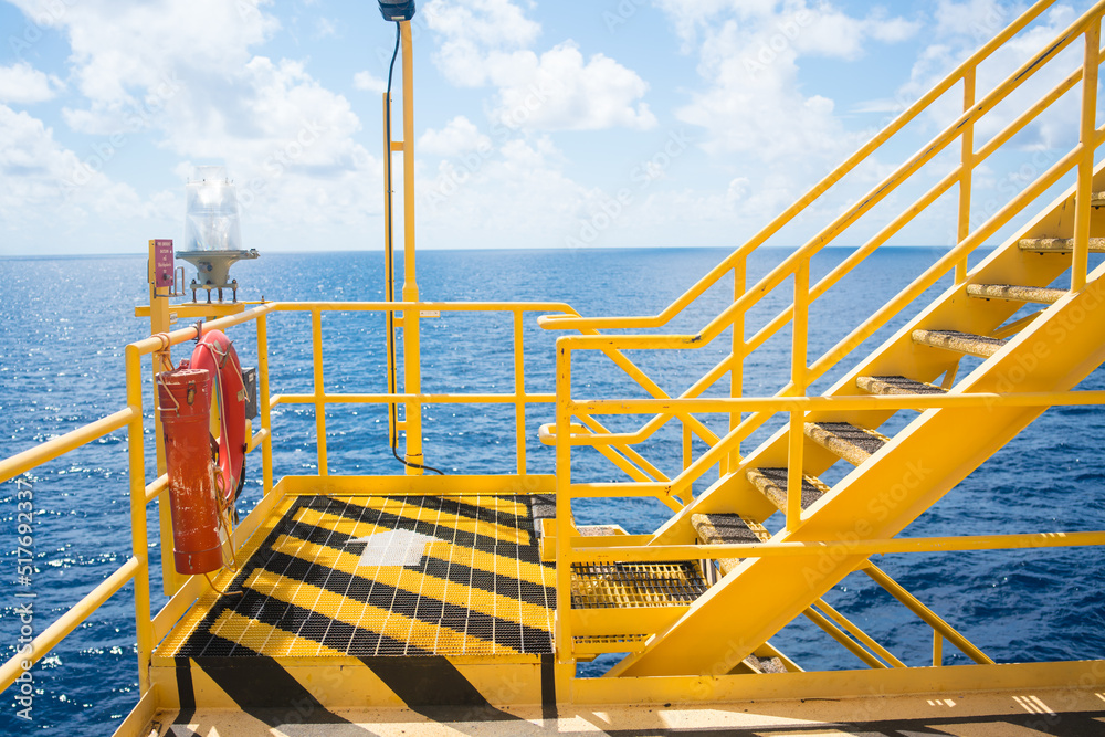The corridor has arrowheads for production in offshore oil and gas rig ...