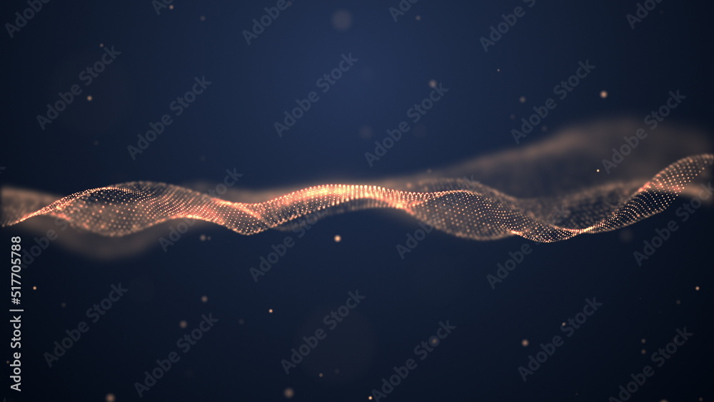 Abstract golden wave black technology background. Background 3d grid ...