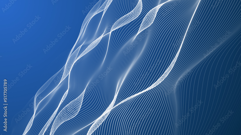 Abstract white blue technology background. Background 3d grid. Cyber ...