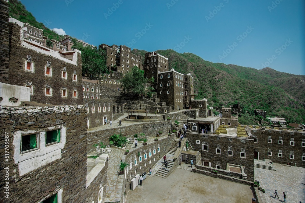 Rijal Almaa, Saudi Arabia, July 2022. The unique architecture of rijal ...