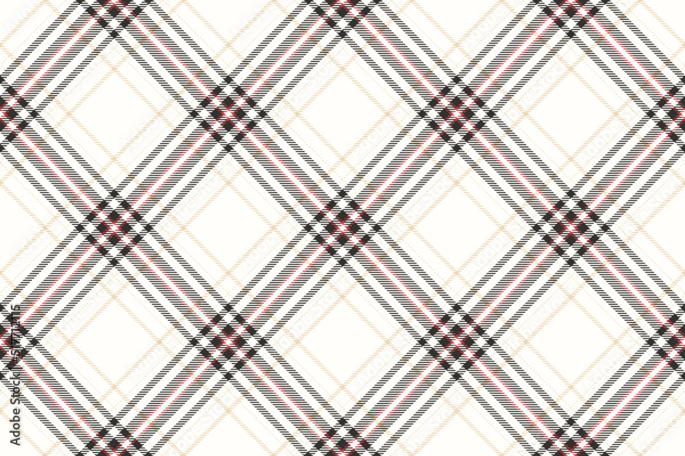Tartan plaid background, diagonal check seamless pattern. Vector fabric ...