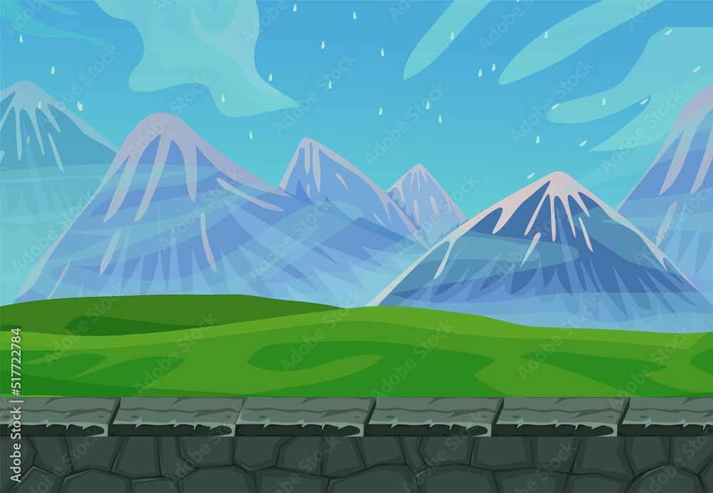 game background cartoon vector , game design nature asset Stock Vector ...