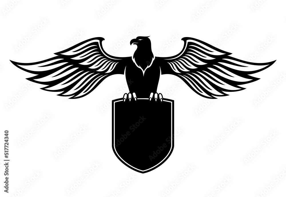 Blank Shield Logo Eagle
