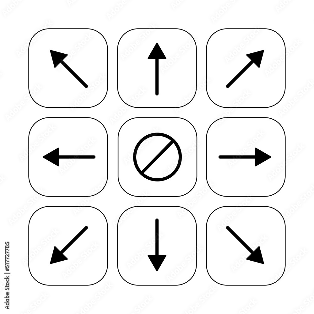 Wayfinding signage. Vector icons. Vector illustration. Flat style. Stock Vector | Adobe Stock