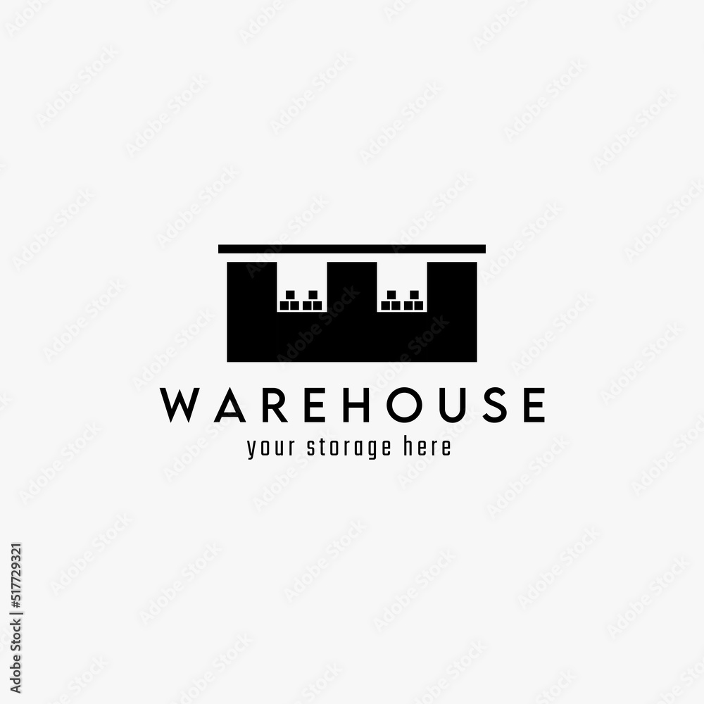 warehouse logo vector illustration design for purpose icon symbol label ...