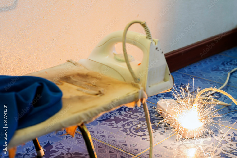 Short circuit causing sparking Caused by substandard electrical ...