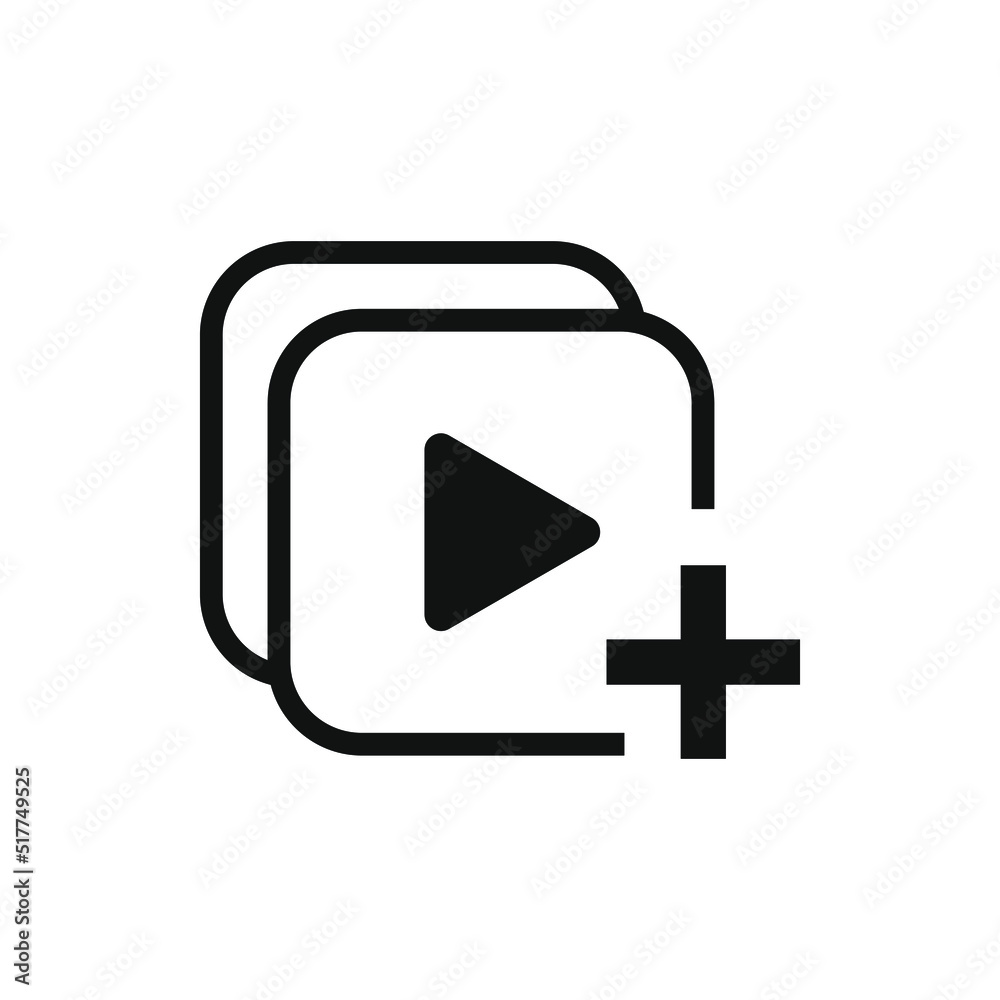 Merge video icon design isolated on white background. Vector ...