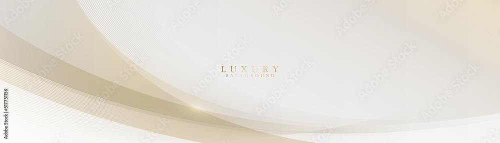 Abstract elegant cream shade banner background with curve shape ...
