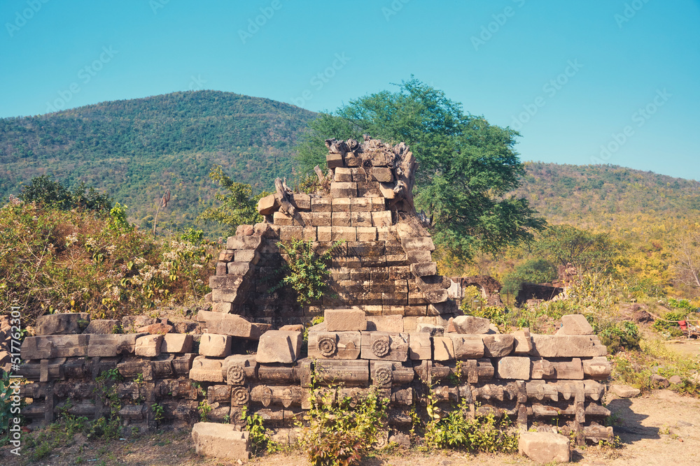 Remains of Adi Kalyaneswari Temple, near the famous terracotta made ...