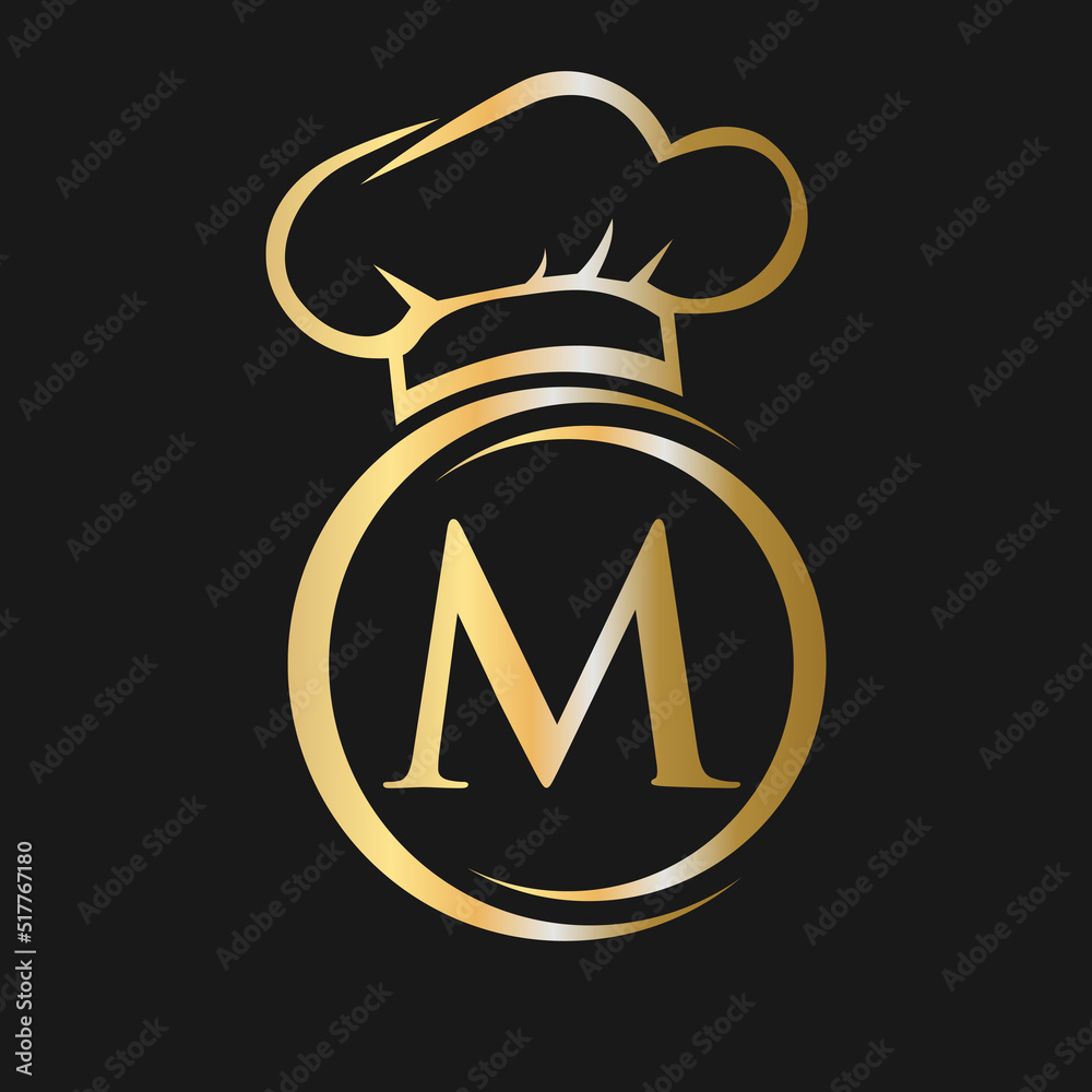 Initial Letter M Restaurant Logo Template. Restaurant Logo Concept with ...