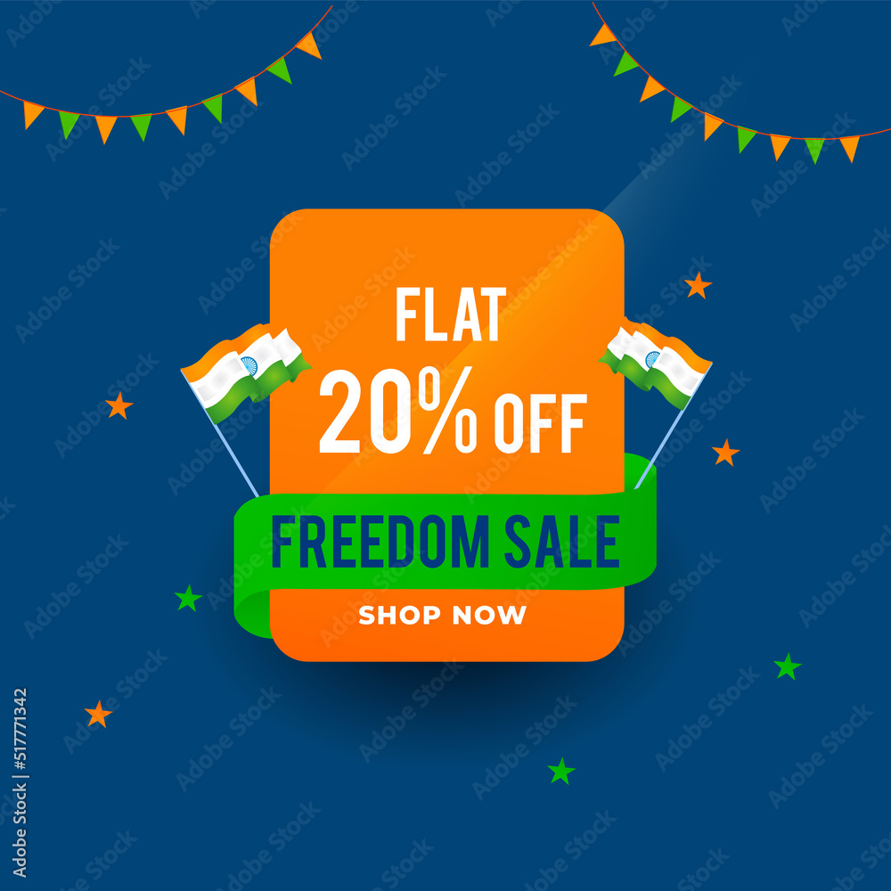Freedom Sale on Independence Day of India, Concept, Template, Banner ...