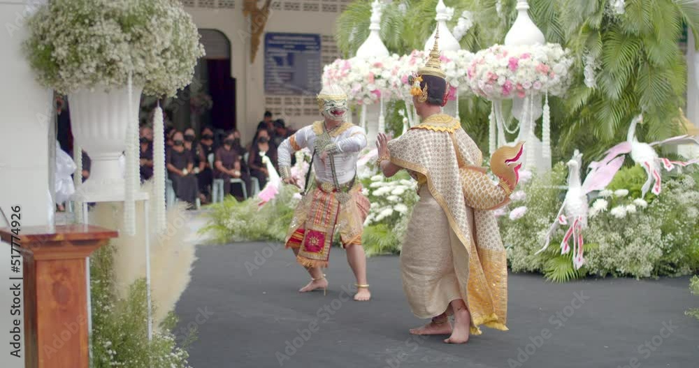 Thai Khon Dance with Suphan Matcha and Hanuman. It is a famous ...