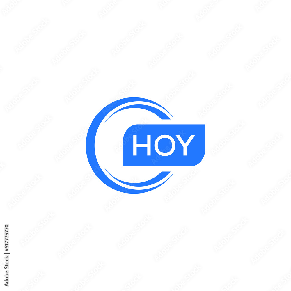 HOY letter design for logo and icon.HOY typography for technology ...