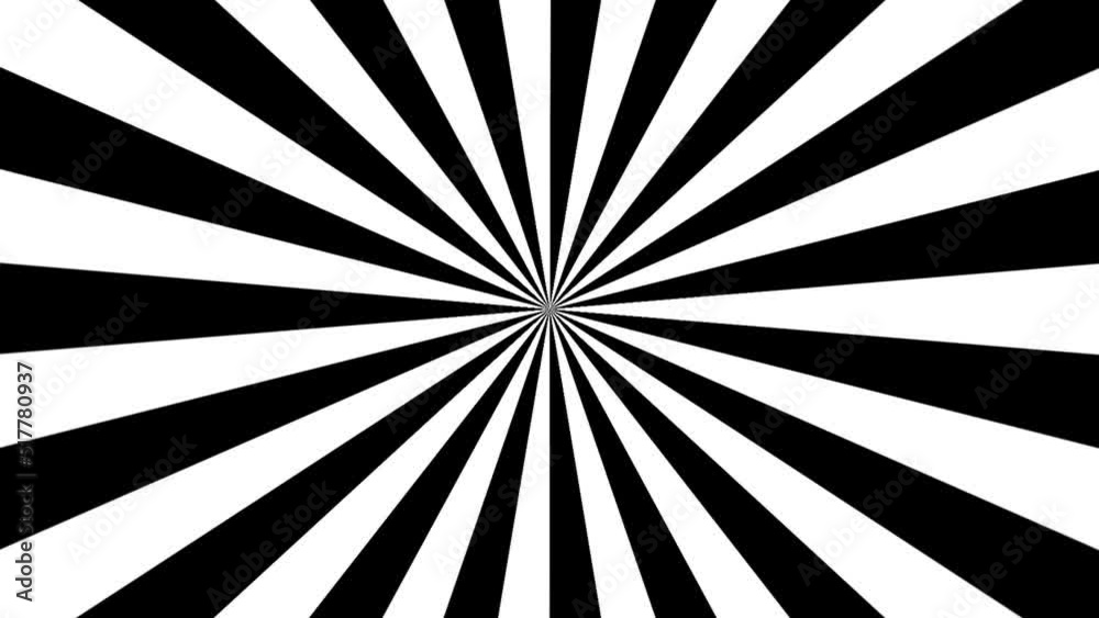 black and white rays. Rotating black and white sunburst animation Stock ...