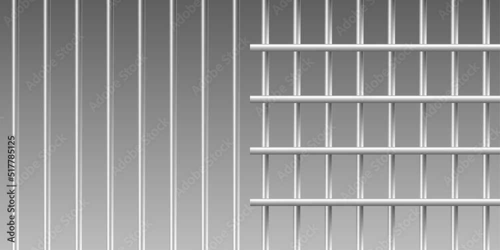 Prison jail metal bars vetor illustration. Jailhouse grate bar, closed ...