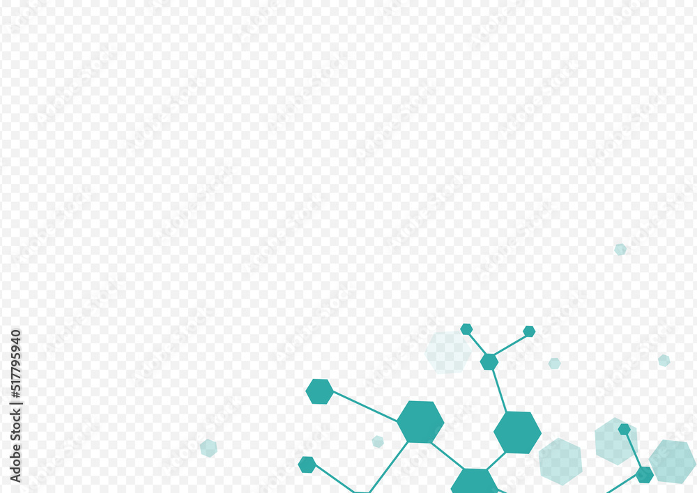Póster Abstract Molecule Vector Transparent Background. – Cuadro para ...