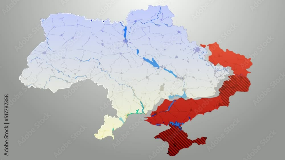 Ukraine war map. Ukraine war Animated conflict map of Russia invasion ...