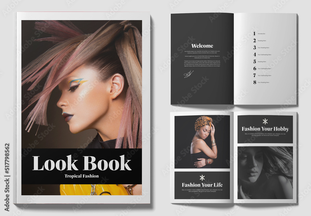 Fashion Look Book Brochure Stock Template | Adobe Stock