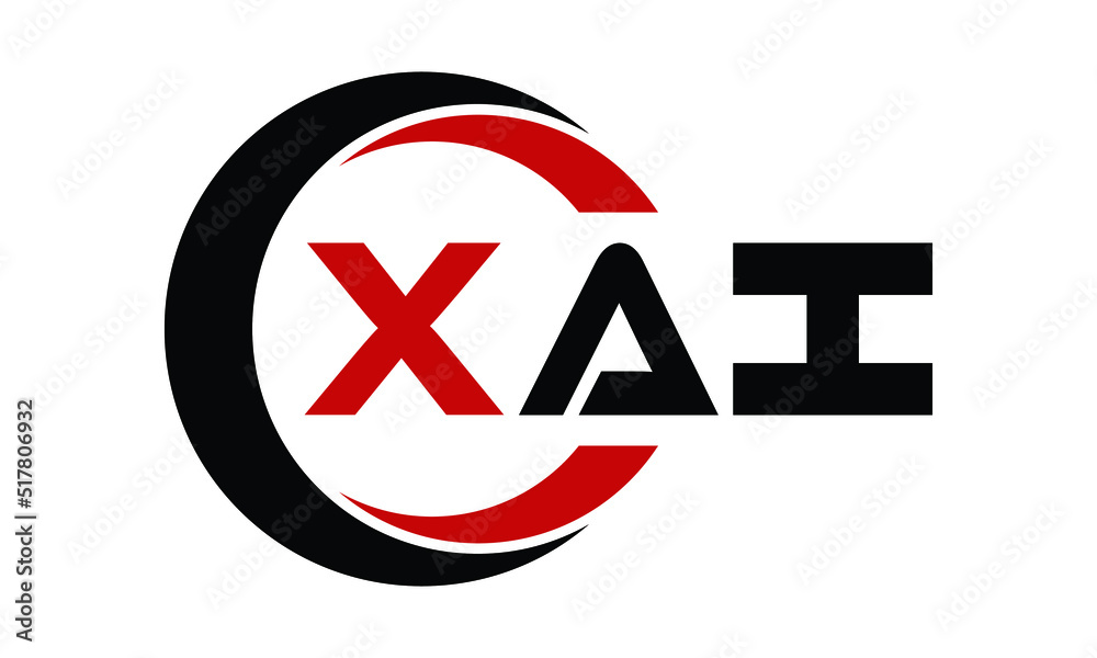 XAI swoosh three letter logo design vector template | monogram logo | abstract logo | wordmark ...