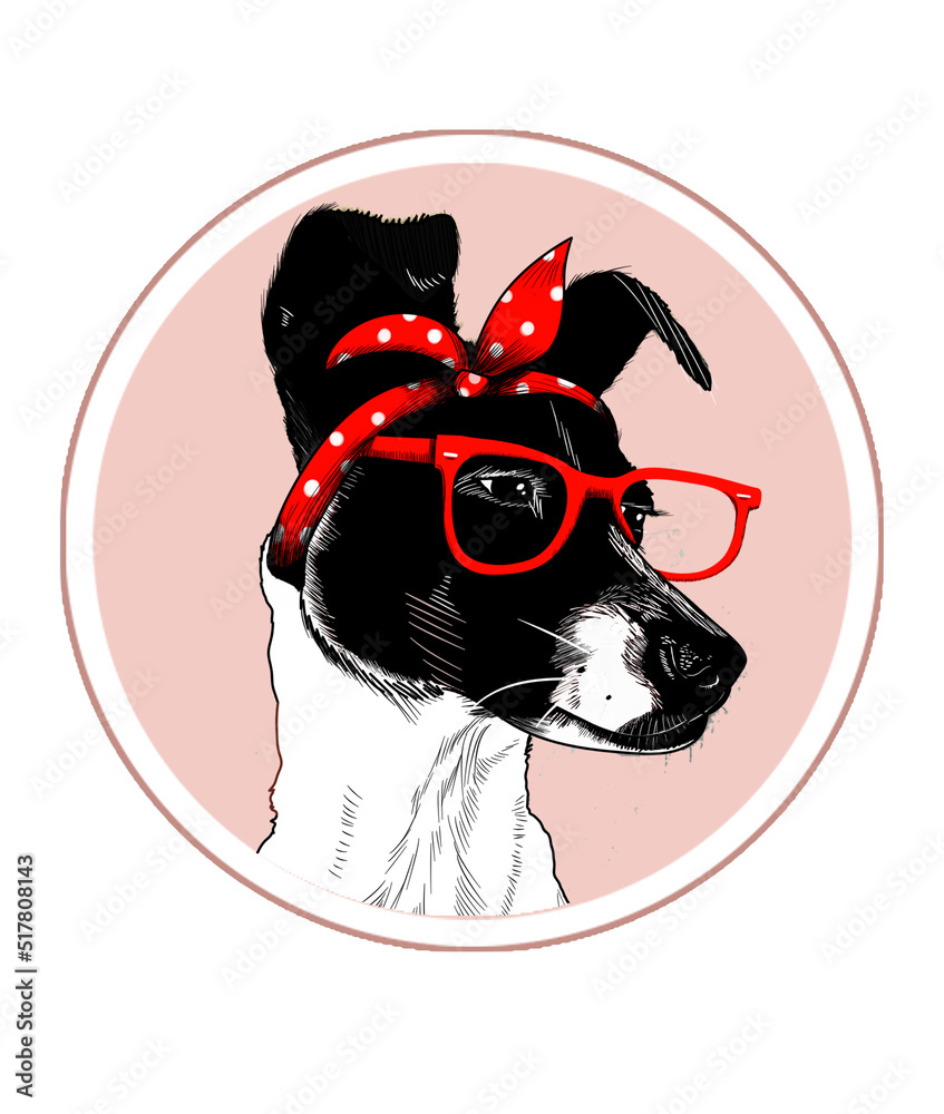 Perro con lentes PNG Stock-Illustration | Adobe Stock